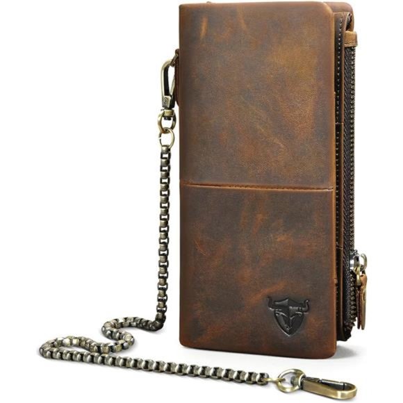 Bags | Genuine Crazy Horse Leather Travel Gift Coin Pocket Card Case ...